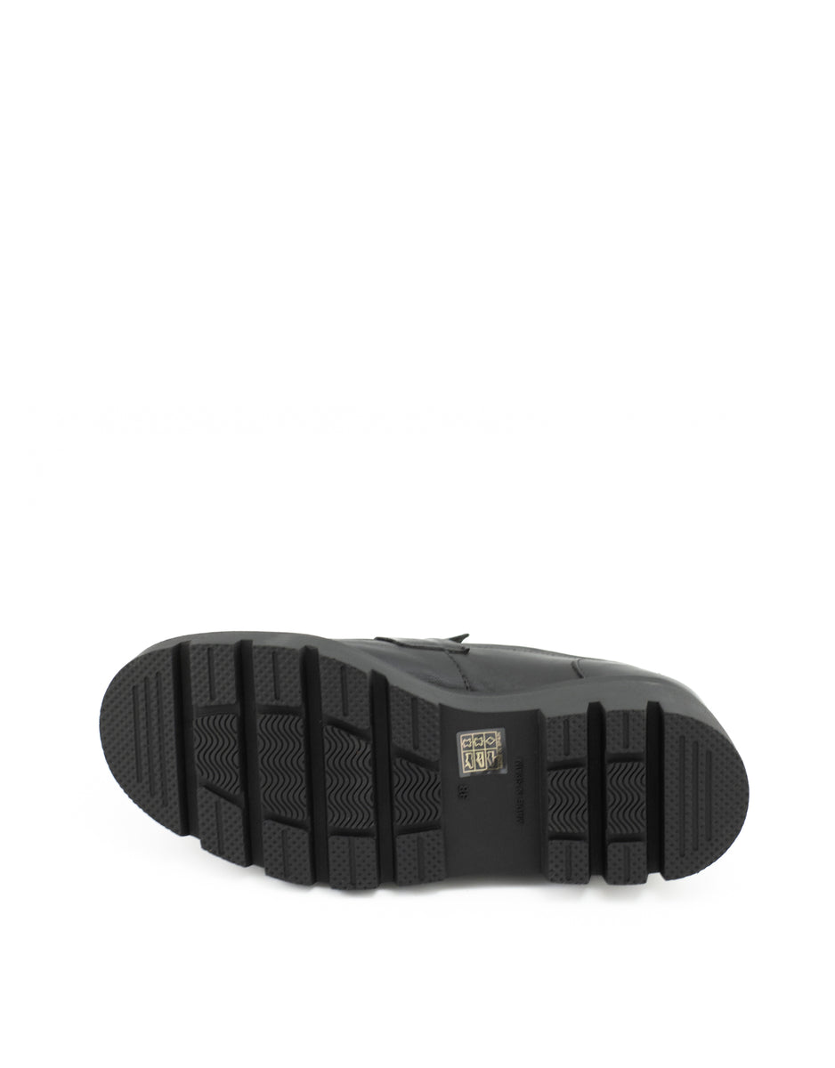 David Tyler — E-130-B Chunky Loafer - Negro – Shoe La La Nelson BC